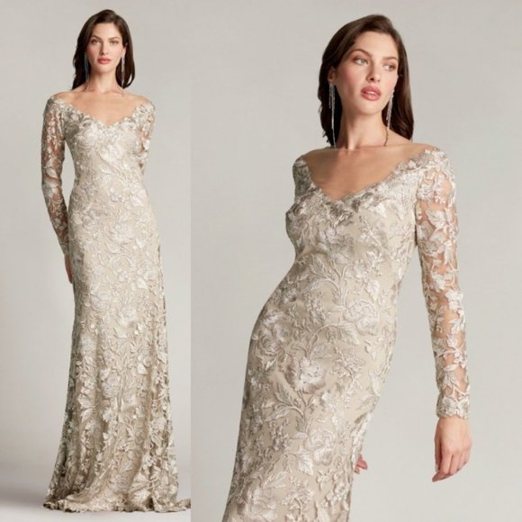 Tadashi Shoji | Dresses | Nwt Tadashi Shoji Madlen Embroidered Tulle ...
